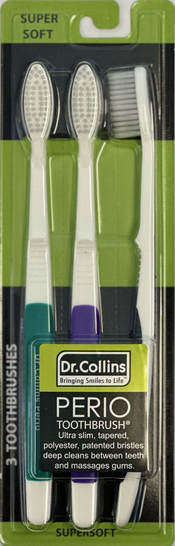 Dr.Collins Perio Toothbrush Value 3 Pack - Dentist.net